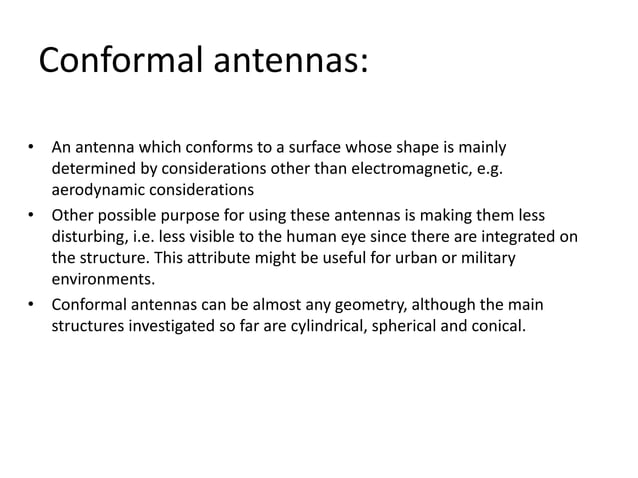 Conformal antenna | PPT