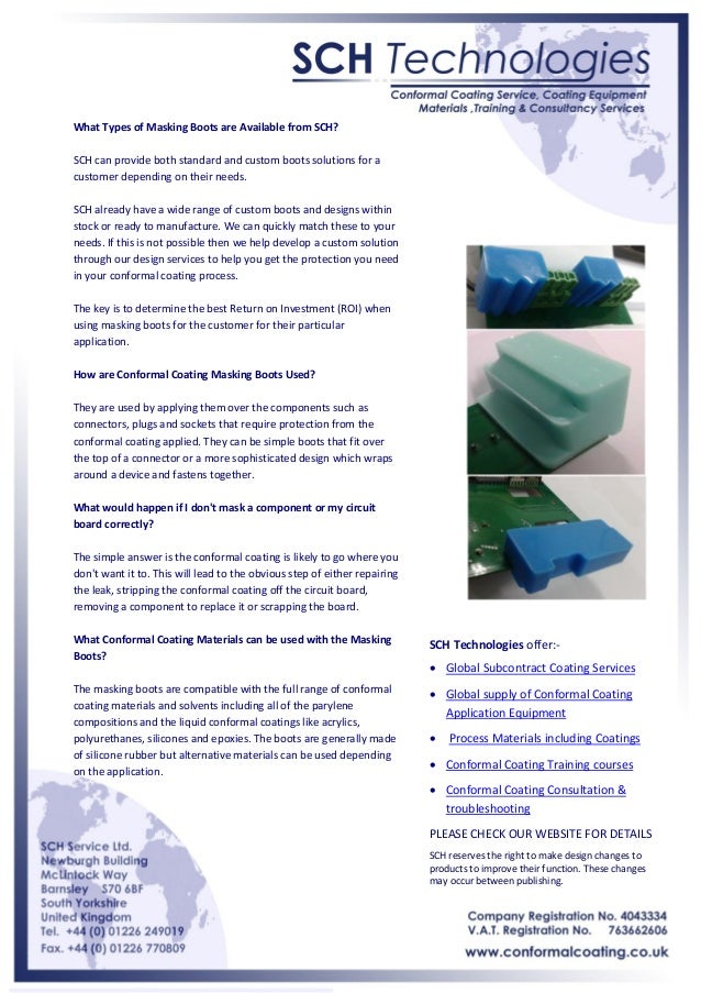 Conformal coating masking boots