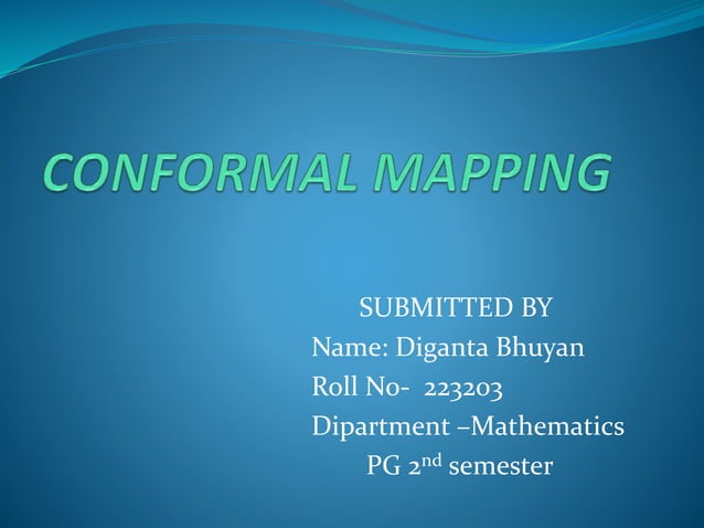 CONFORMAL MAPPING.pptx | Geography | Science