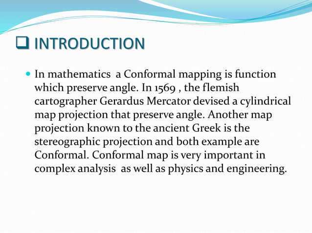 CONFORMAL MAPPING.pptx | Geography | Science