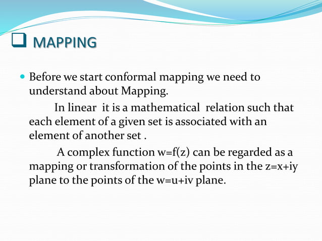 CONFORMAL MAPPING.pptx | Geography | Science