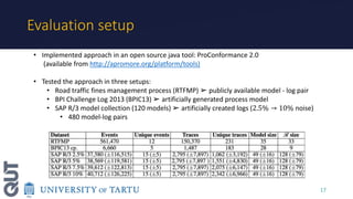 Scalable Conformance Checking of Business Processes | PPT