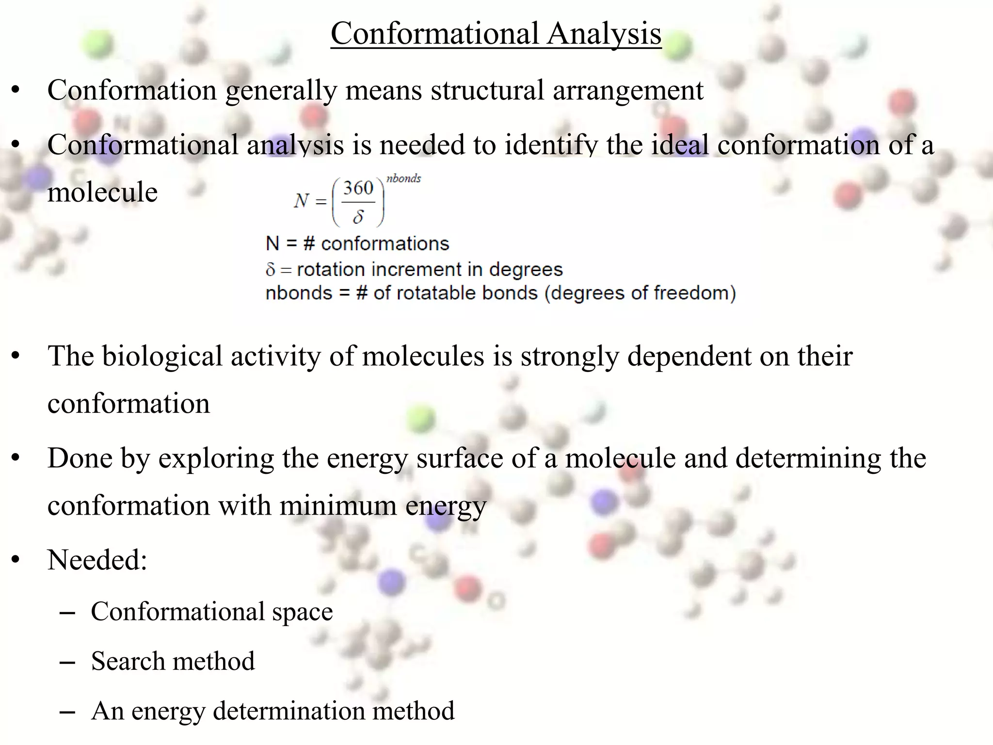 Conformational analysis | PPTX