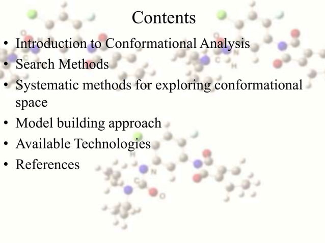 Conformational analysis | PPTX | Chemistry | Science
