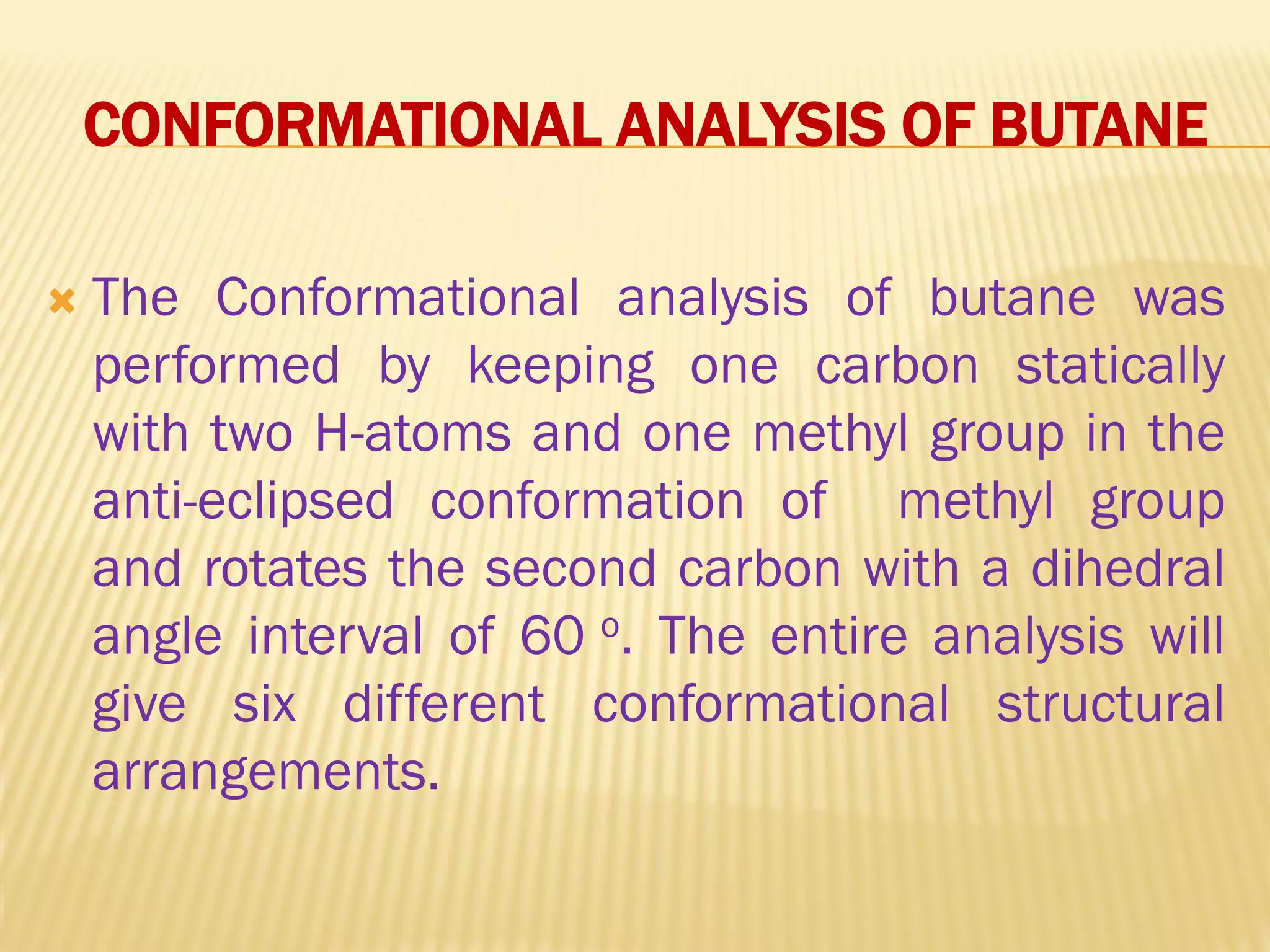 Conformational analysis of ethane butane aliphatics | PDF