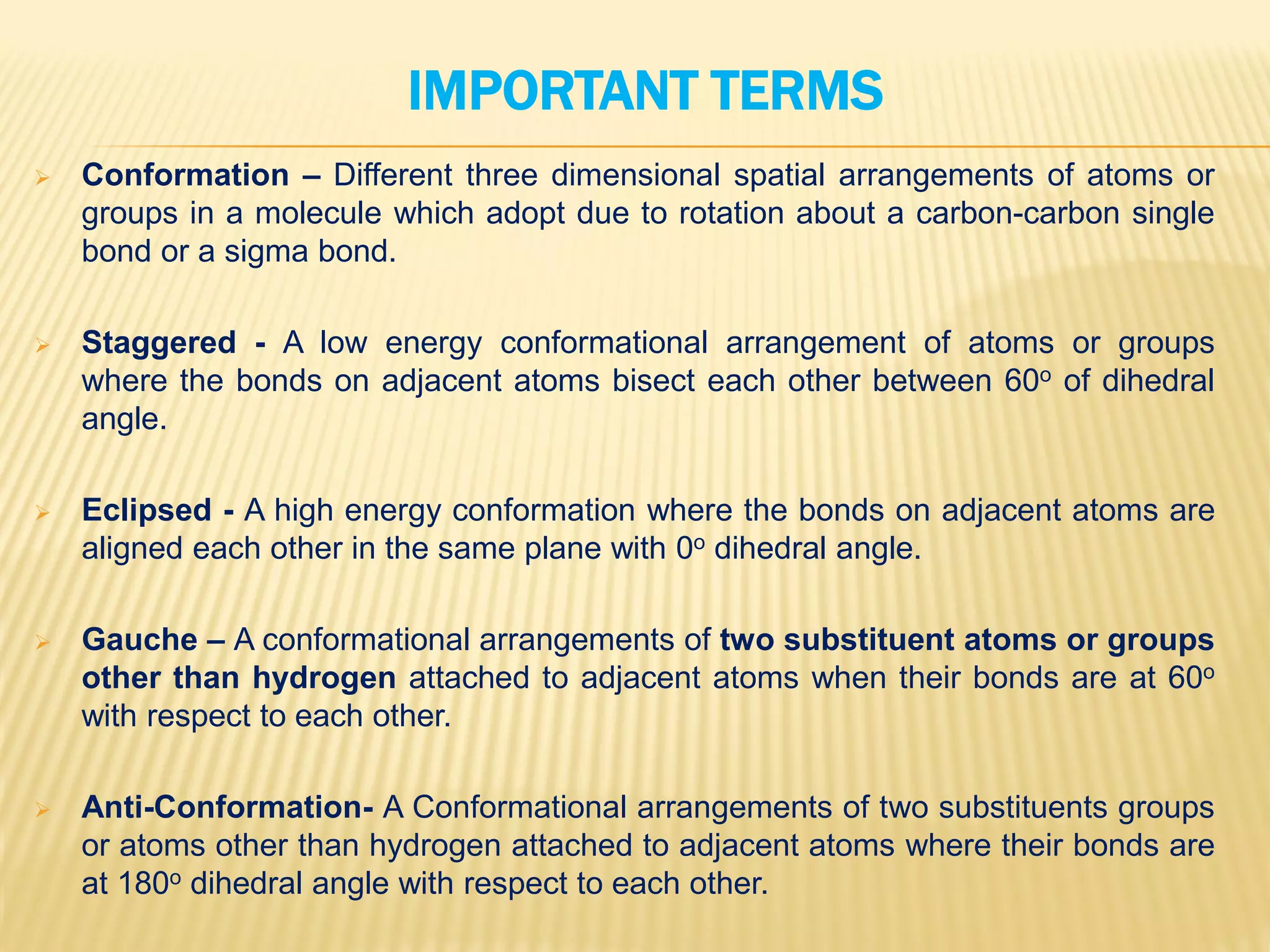 Conformational analysis of ethane butane aliphatics | PDF