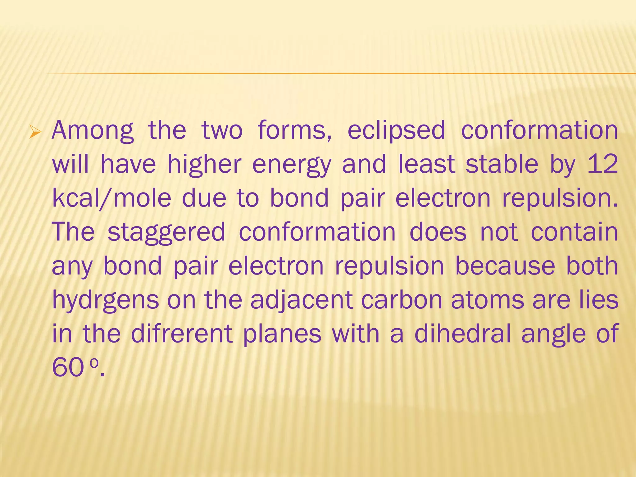 Conformational analysis of ethane butane aliphatics | PDF