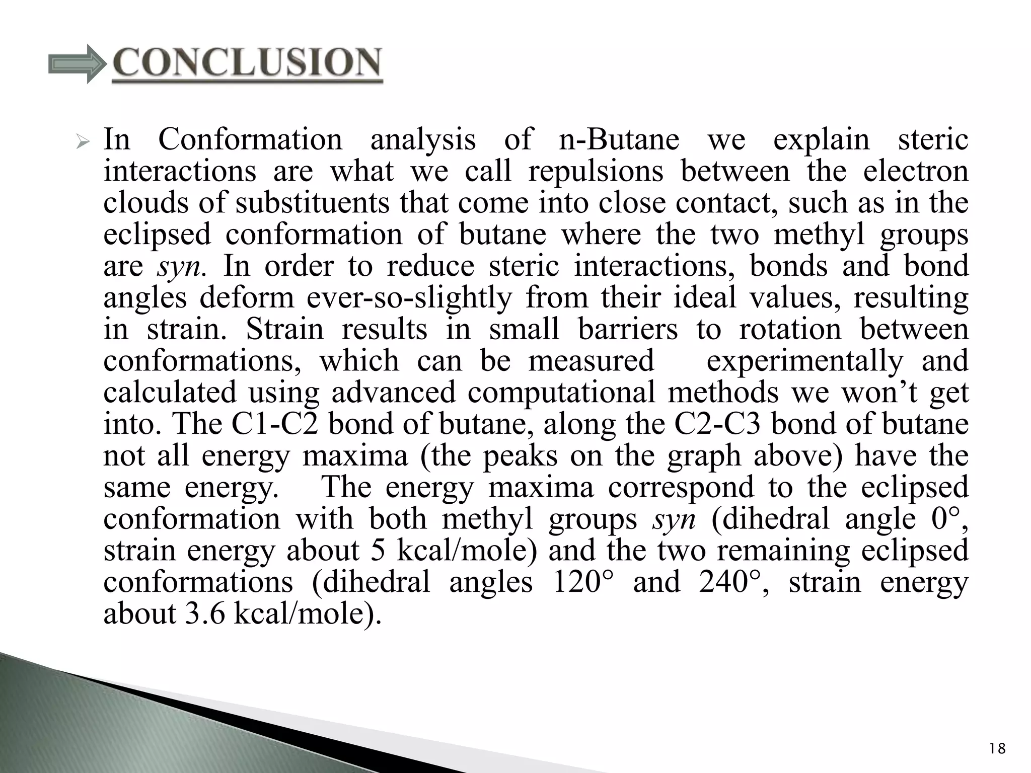 Conformational analysis of n butane | PPTX