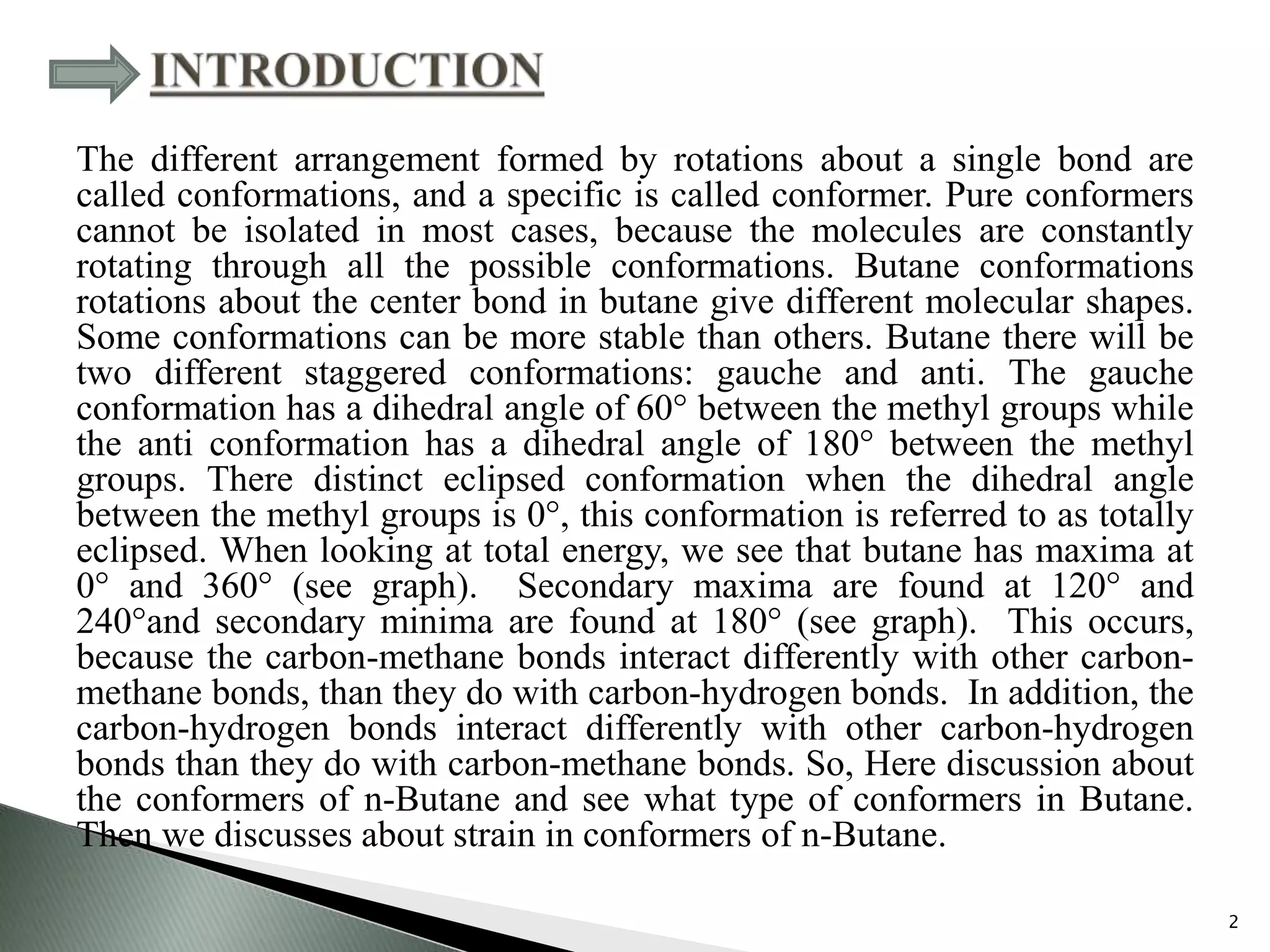 Conformational analysis of n butane | PPTX