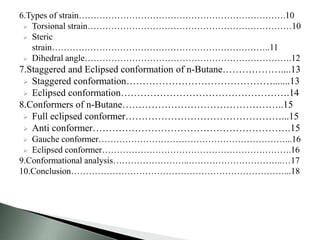 Conformational analysis of n butane | PPTX