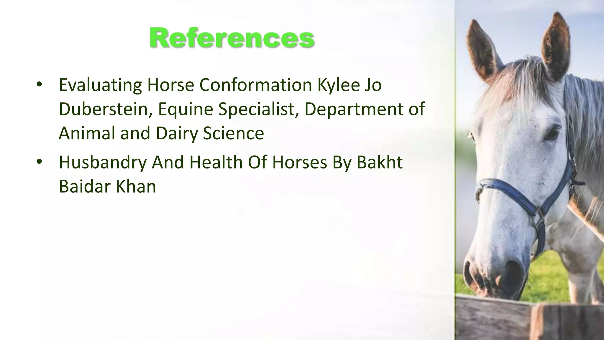 Conformation faults of fore limbs & hind limbs in horses | PPTX