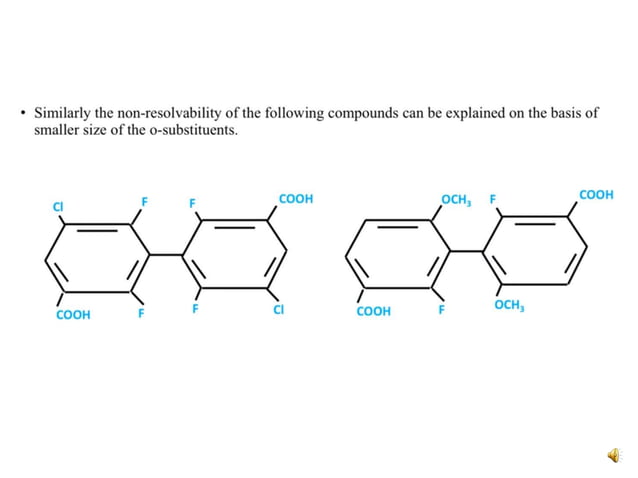 Conformation of biphenyl compounds (Atropisomerism) | PPTX