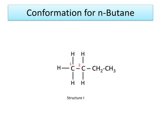 Conformation of ethane and n butane | PPTX