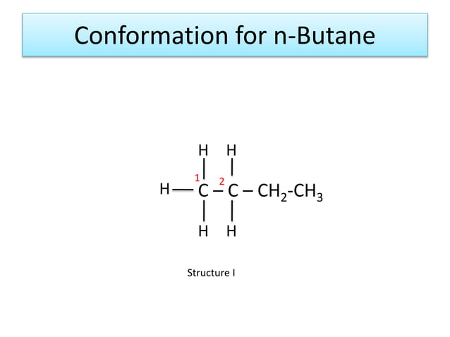 Conformation of ethane and n butane | PPTX | Chemistry | Science