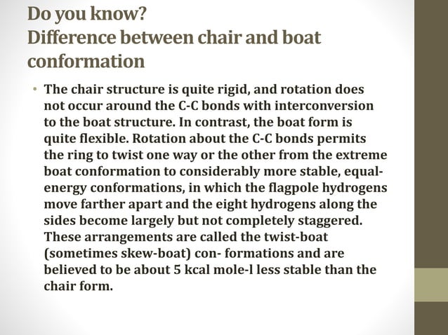 Conformations of fused rings | PPTX