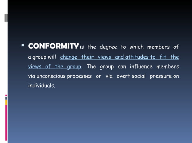 Conformity | PPT | Physics | Science