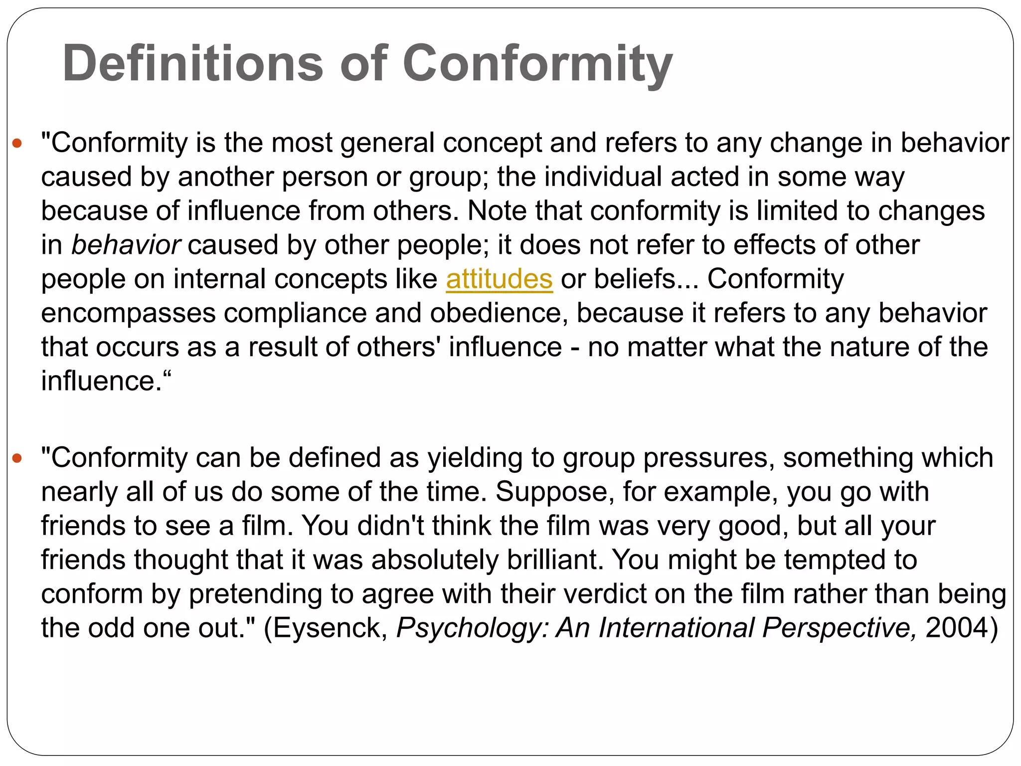 Conformity | PPTX