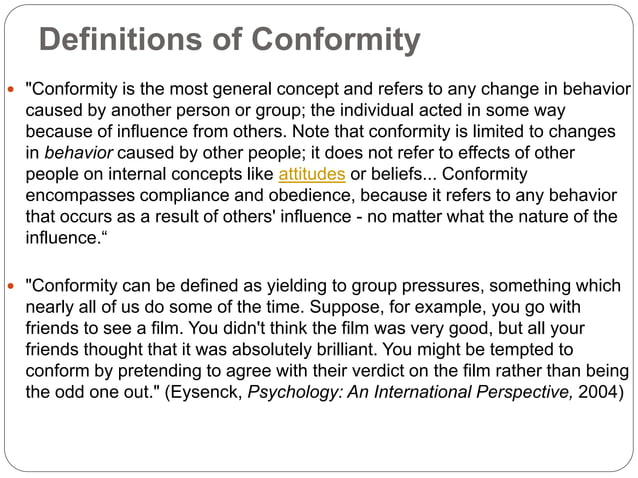 Conformity | PPTX | Science