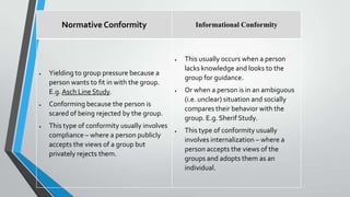 Social Psychology-Conformity puga | PPTX
