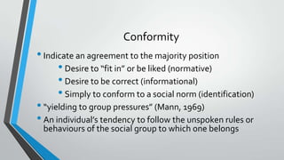 Social Psychology-Conformity puga | PPTX
