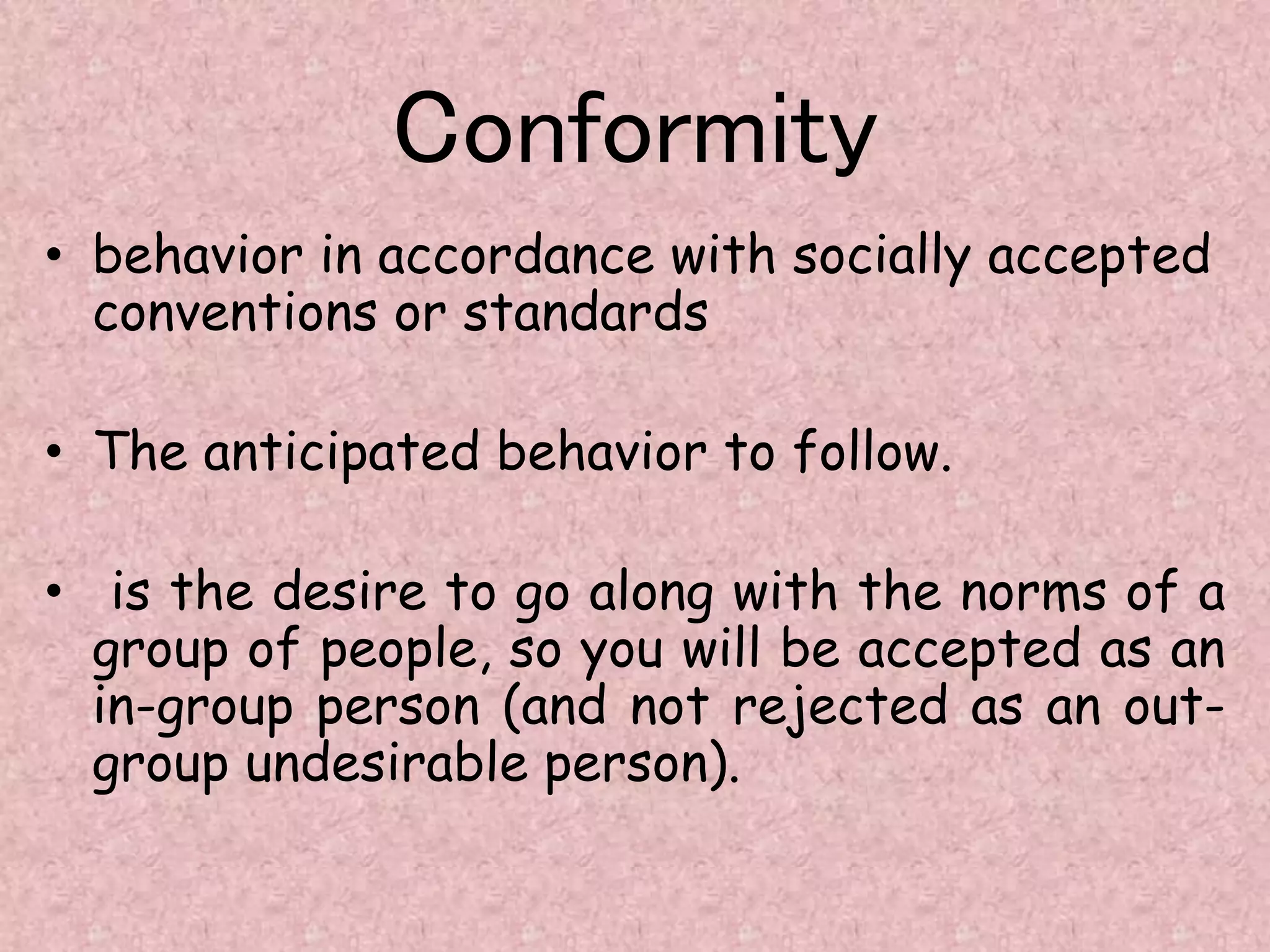 Conformity and deviance | PPTX