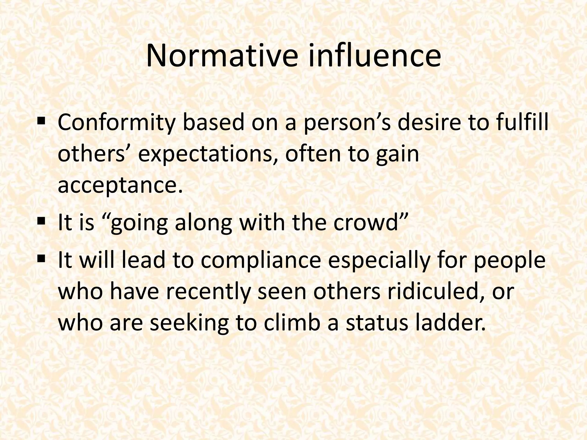 Conformity and Obedience | PPTX