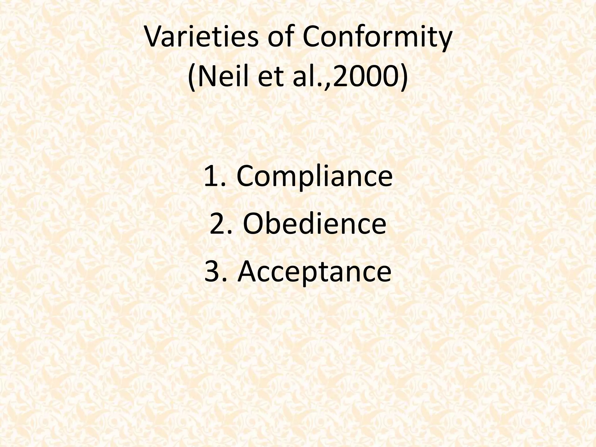 Conformity and Obedience | PPTX