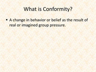Conformist Definition