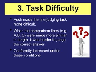 Conformity asch line experiments | PPTX