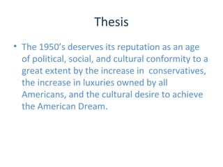Conformity in the 50’s | PPT