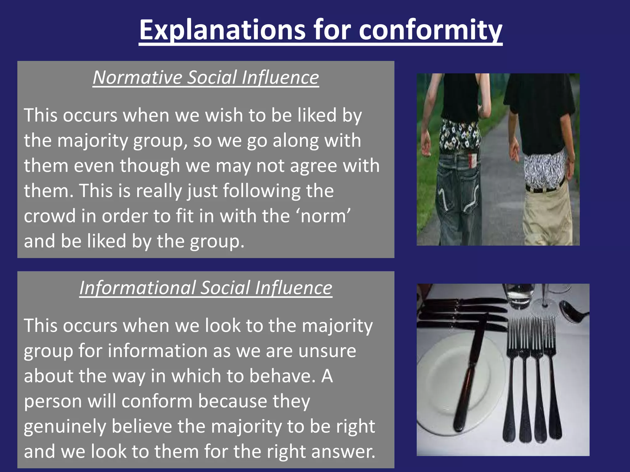 Conformity types explanations exam question practice | PPTX