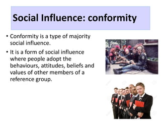 Conformity types explanations exam question practice | PPTX