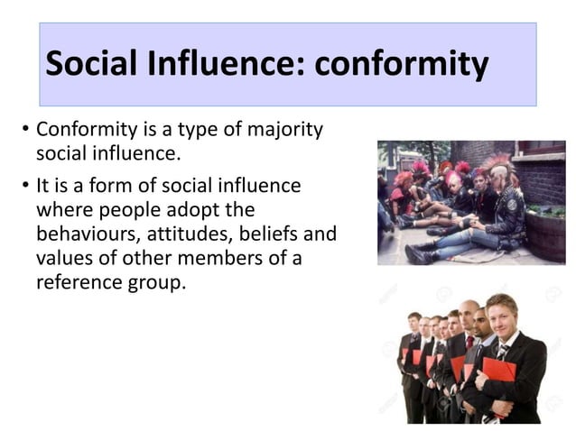 Conformity types explanations exam question practice | PPTX