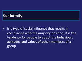 Conformity types explanations exam question practice | PPTX