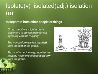 Conformity vocabulary | PPTX