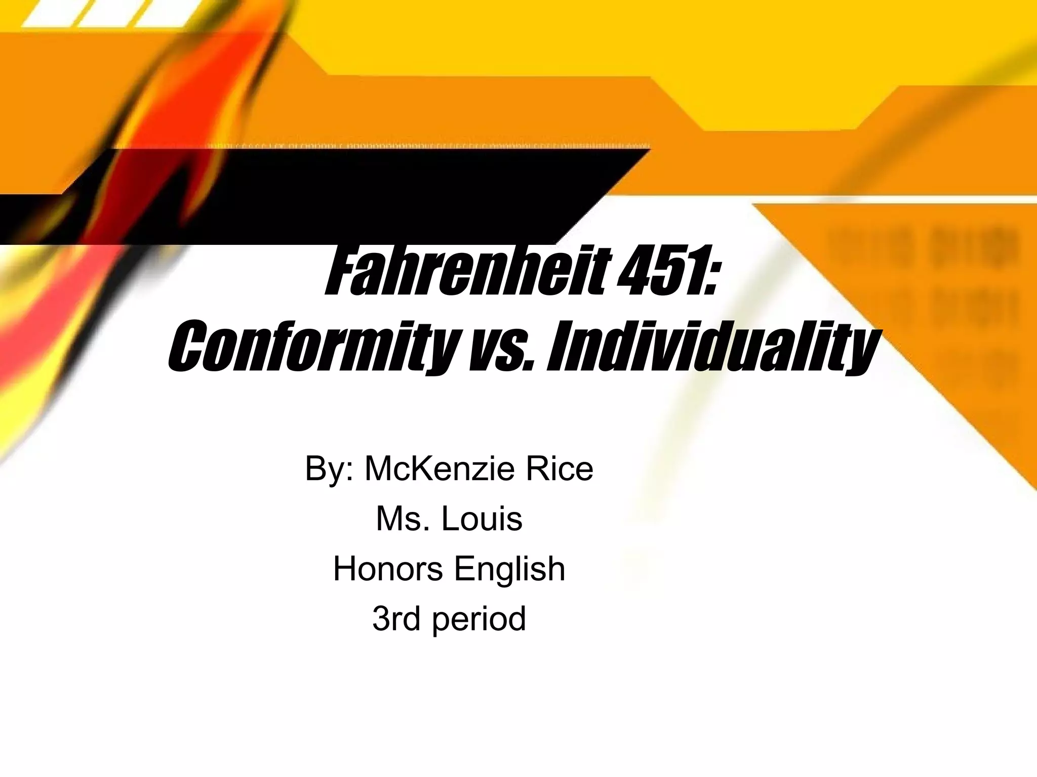 Conformity vs. Individuality | PPT