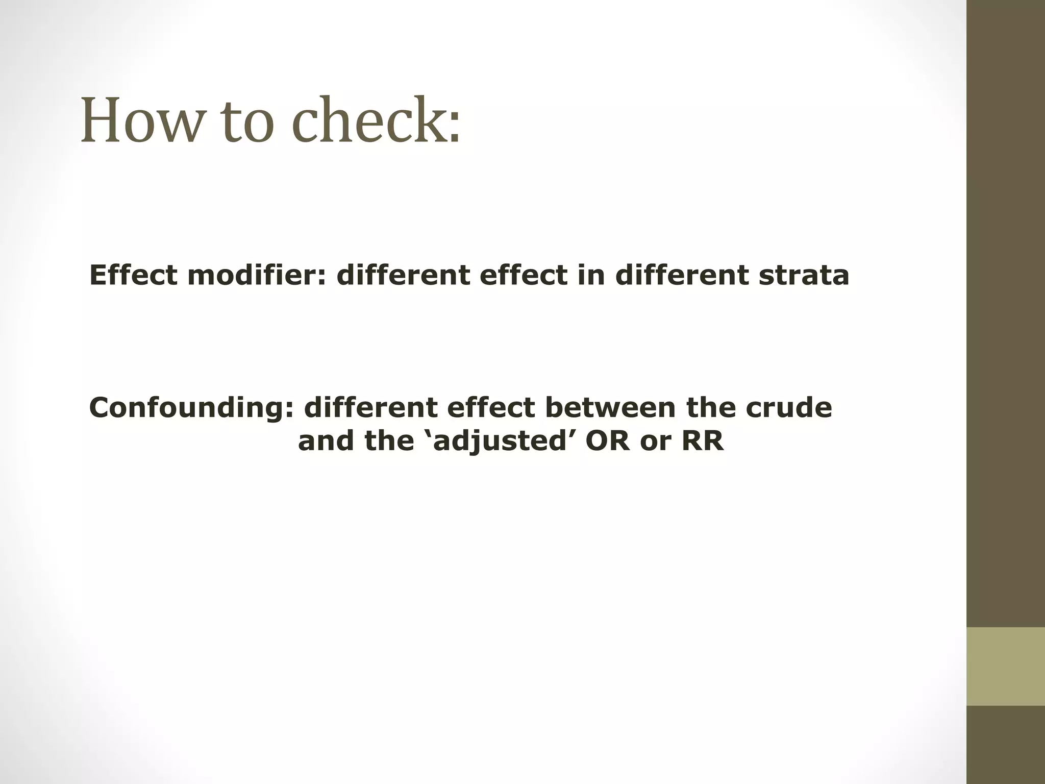 Confounder and effect modification | PPTX