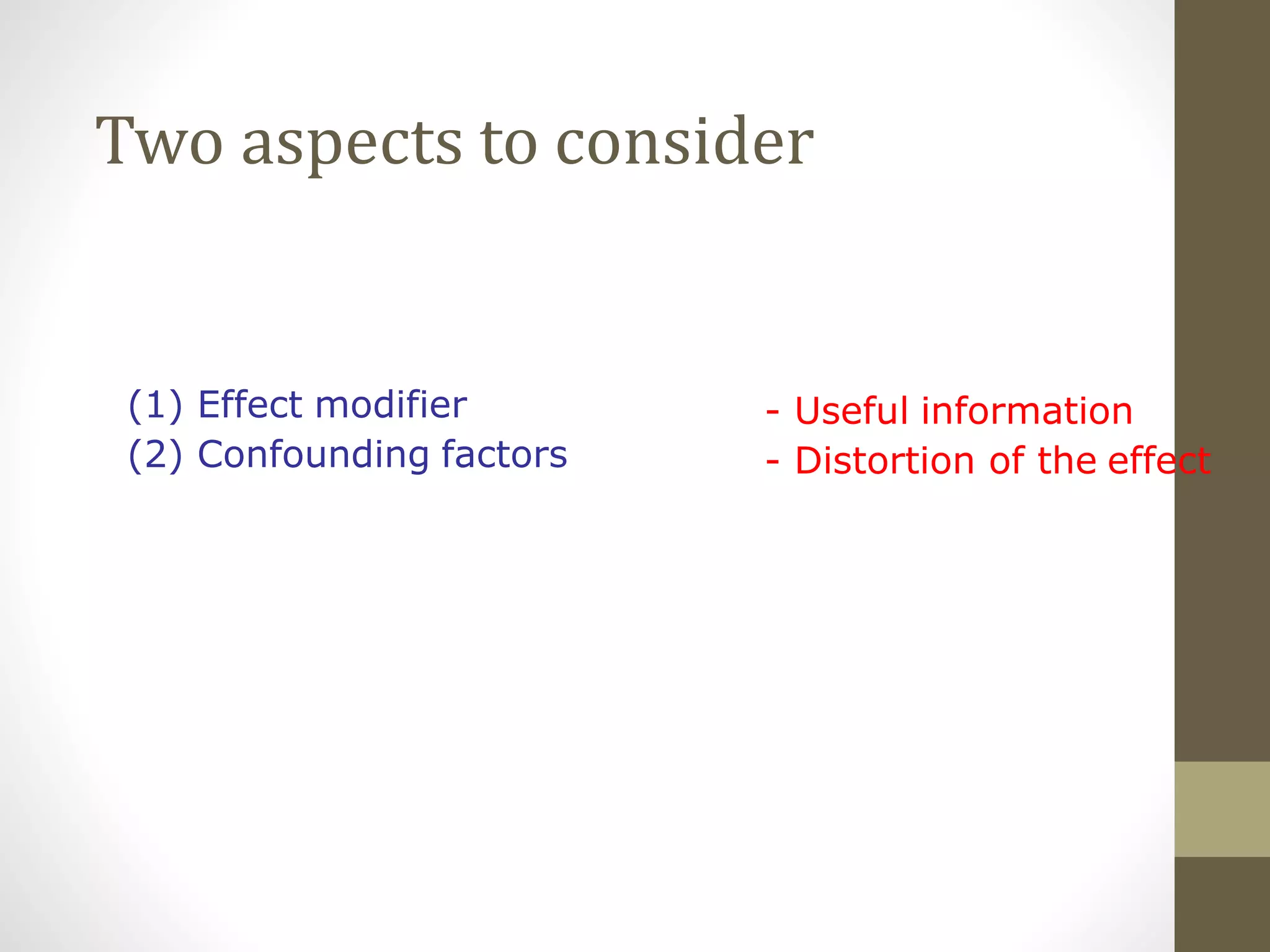 Confounder and effect modification | PPTX