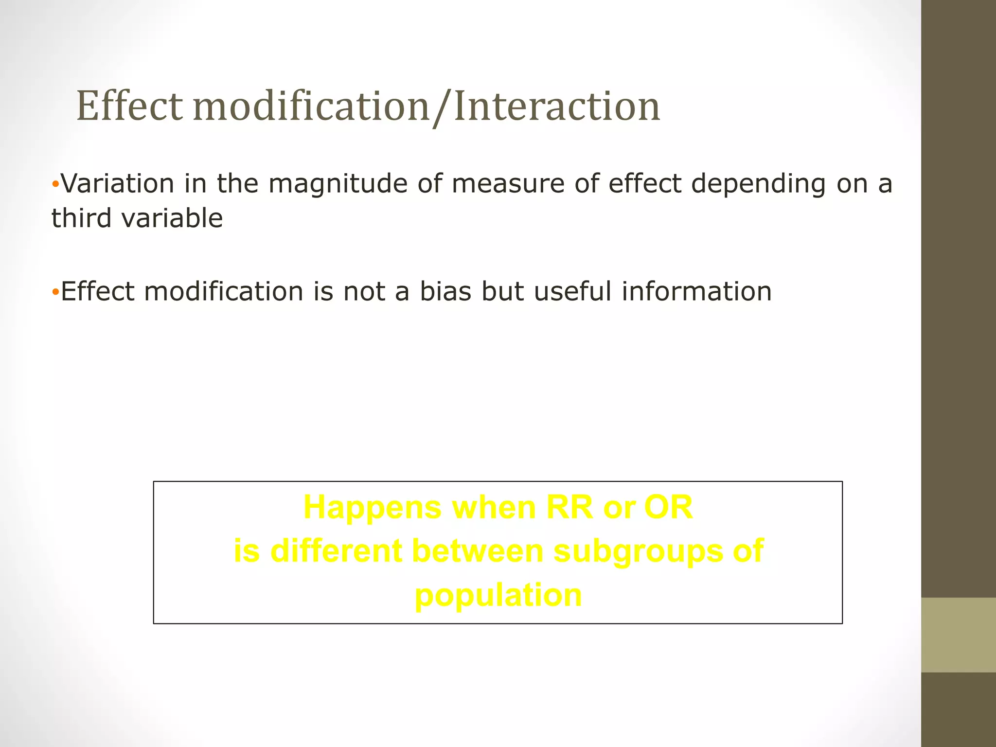 Confounder and effect modification | PPTX