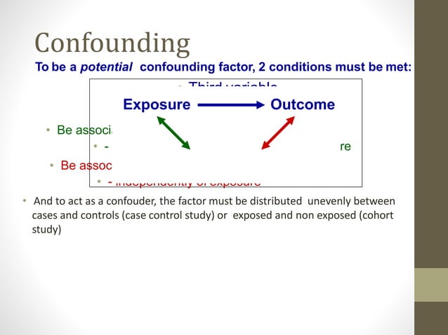 Confounder and effect modification | PPTX | Heart and Cardiovascular Diseases | Diseases and ...