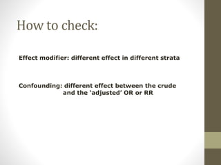 Confounder and effect modification | PPTX