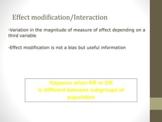 Confounder and effect modification | PPTX