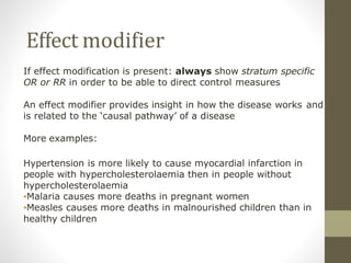 Confounder and effect modification | PPTX