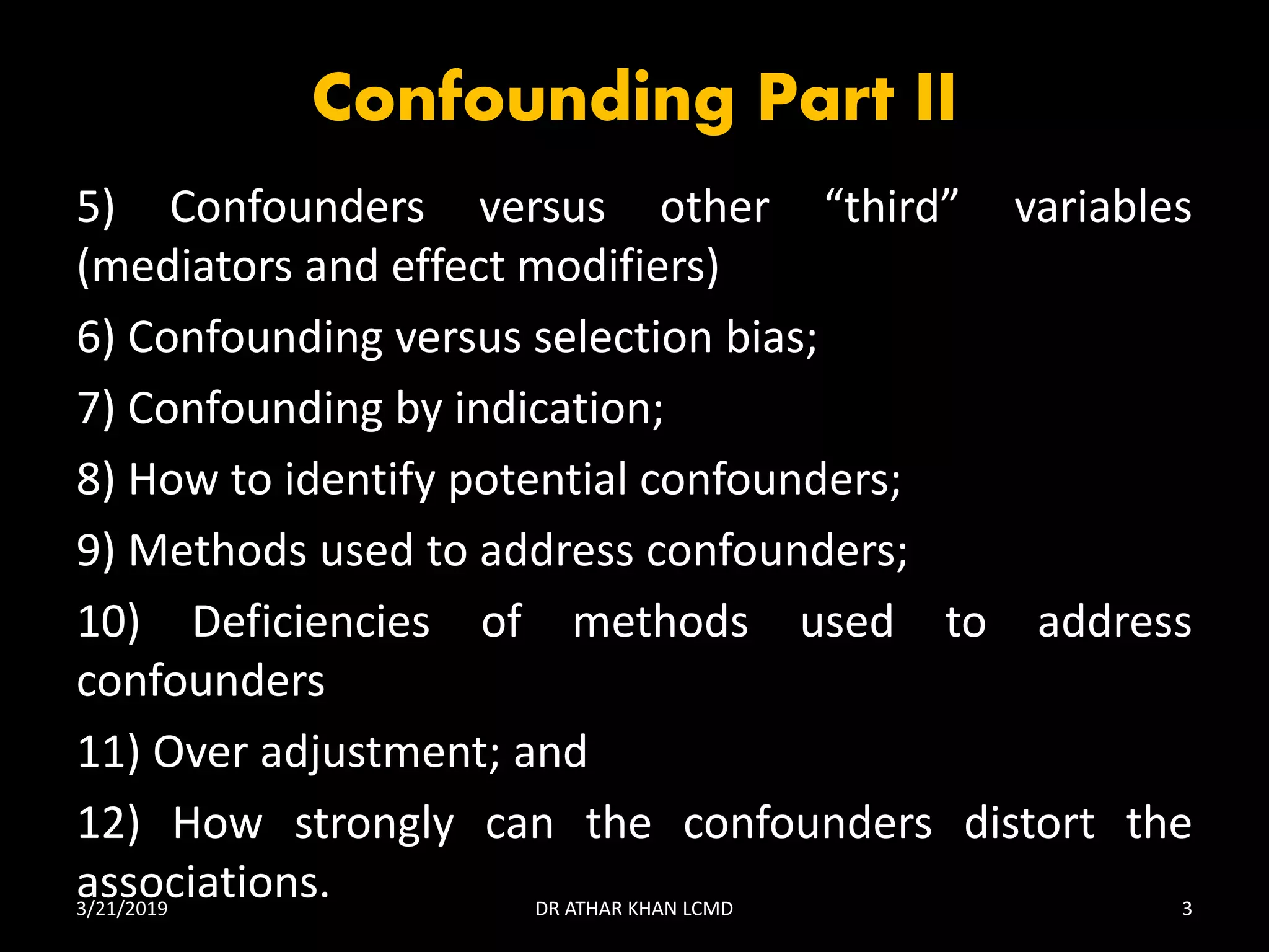 Confounding 2 Dr Athar Khan | PDF