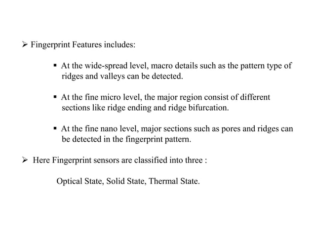 Fingerprint Analaysis | PPTX | Information and Network Security | Computing