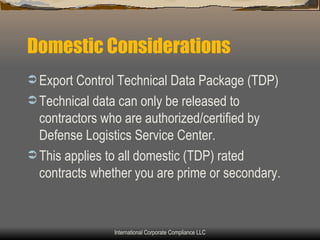Export Compliance ITAR 3 of 3 | PPT