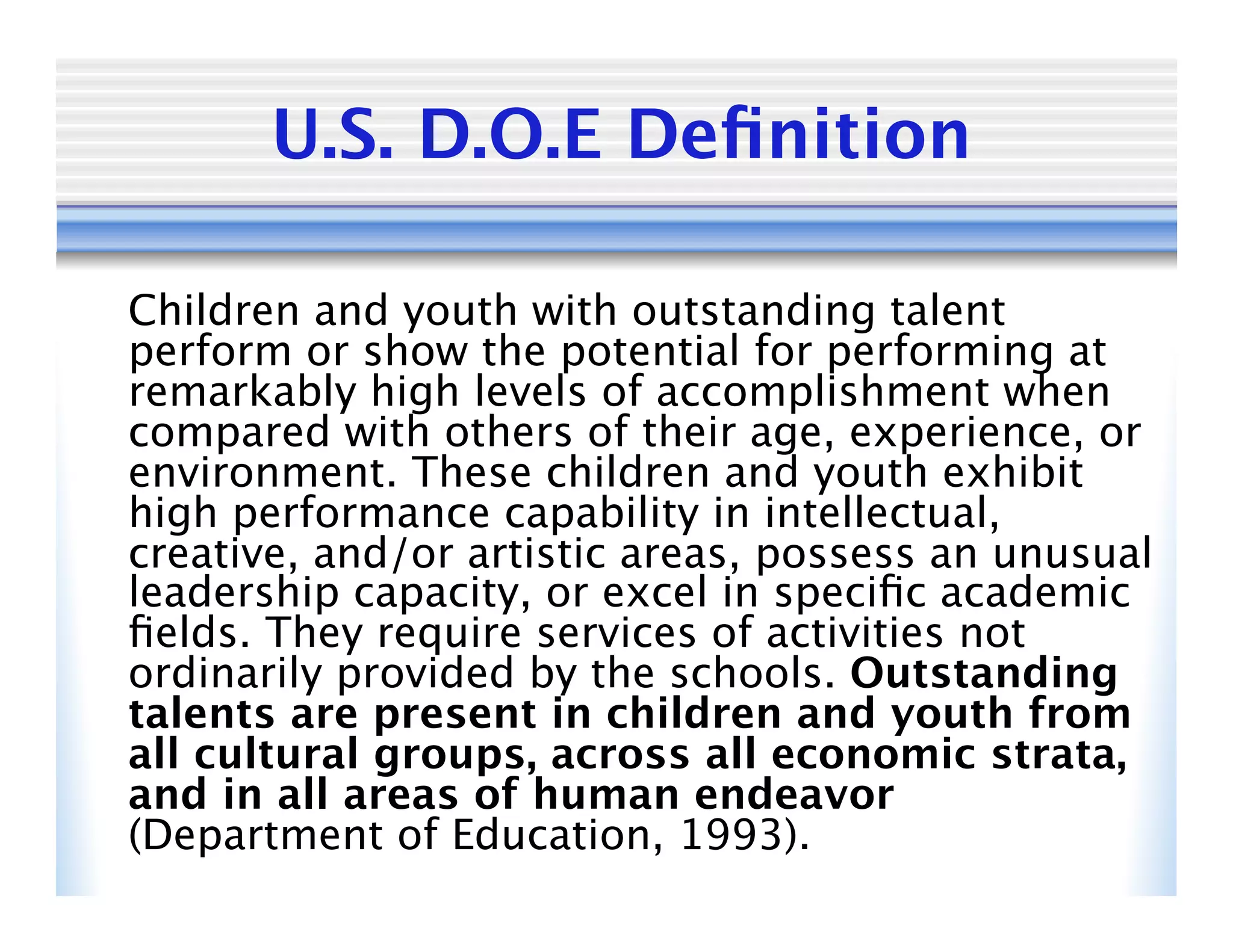 Identifying Gifted Students | PDF