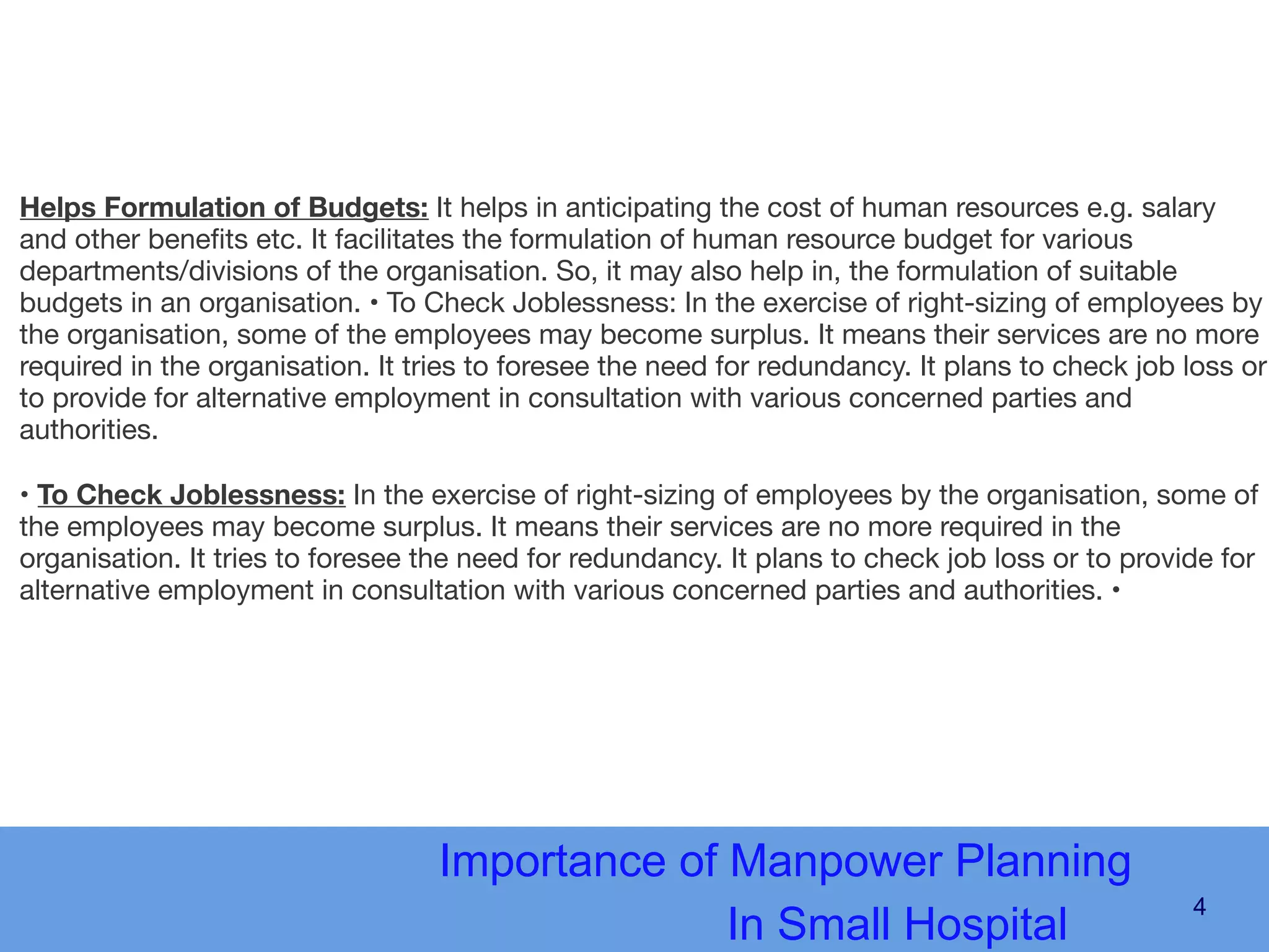 Importance of manpower planning in Hospitals | PDF
