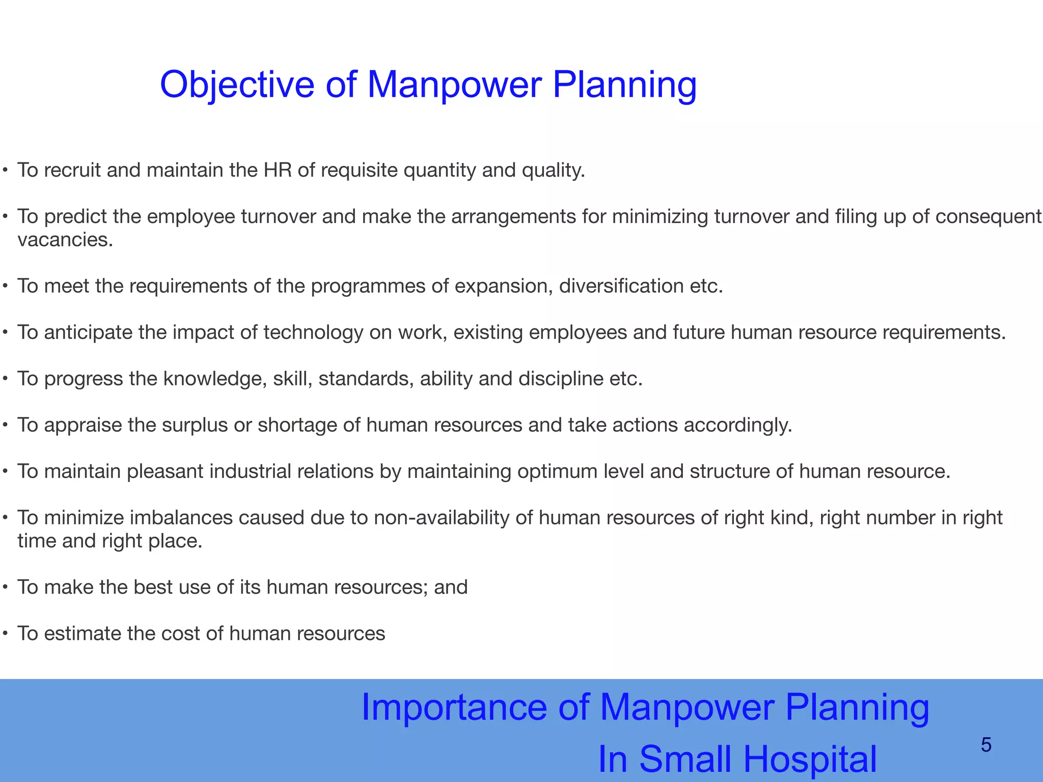 Importance of manpower planning in Hospitals | PDF | Human Resources ...