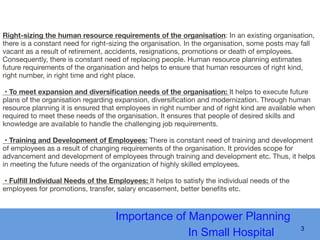 Importance of manpower planning in Hospitals | PDF